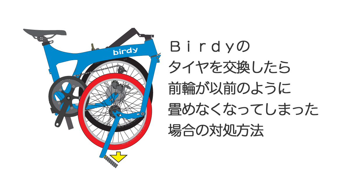Birdy(バーディー)のフロントタイヤストッパー調整方法 | ちゃりすき